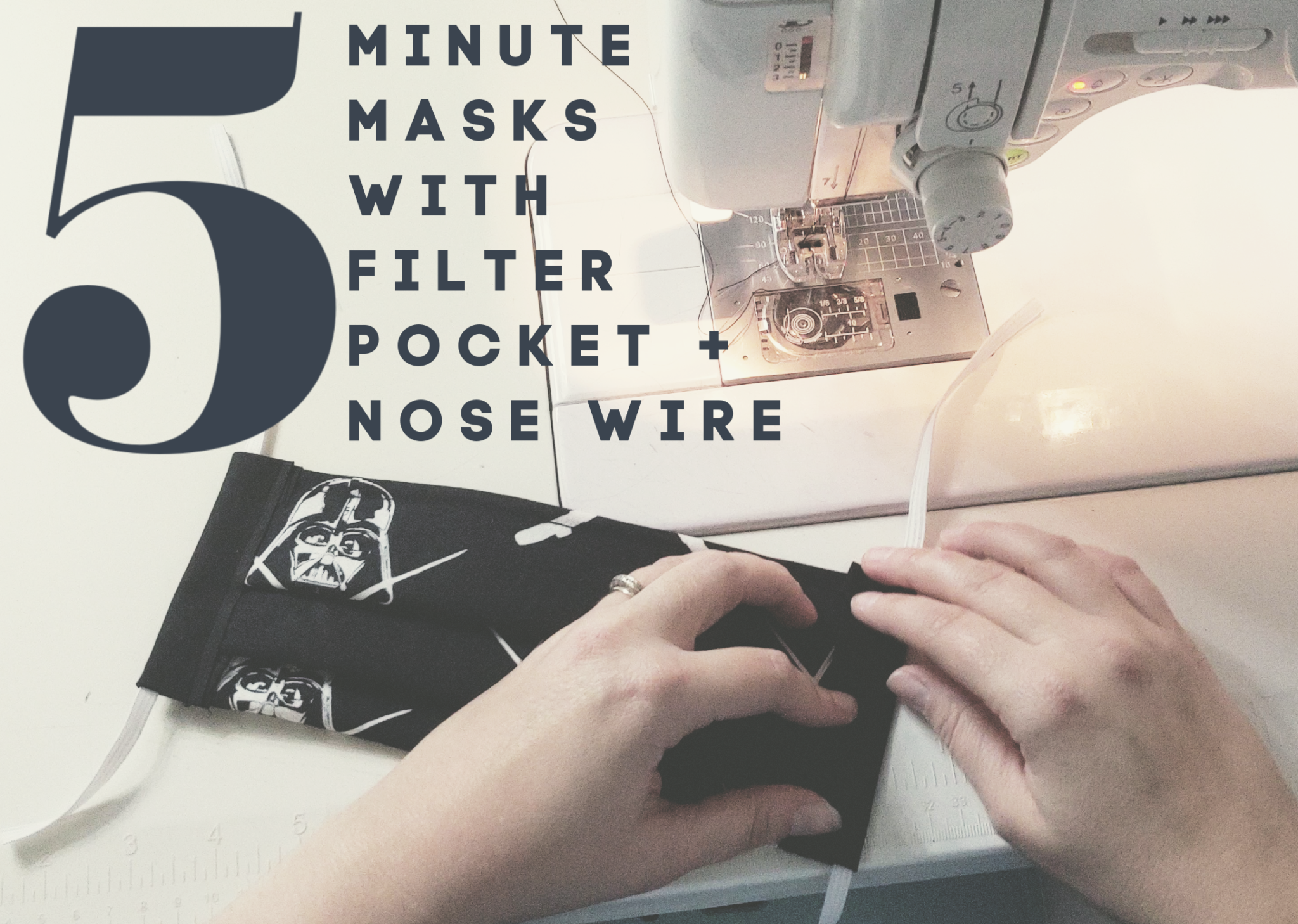 Sewing Surgical Masks: My 5 Minute Mask with Filter Pocket & Nose Wire ...
